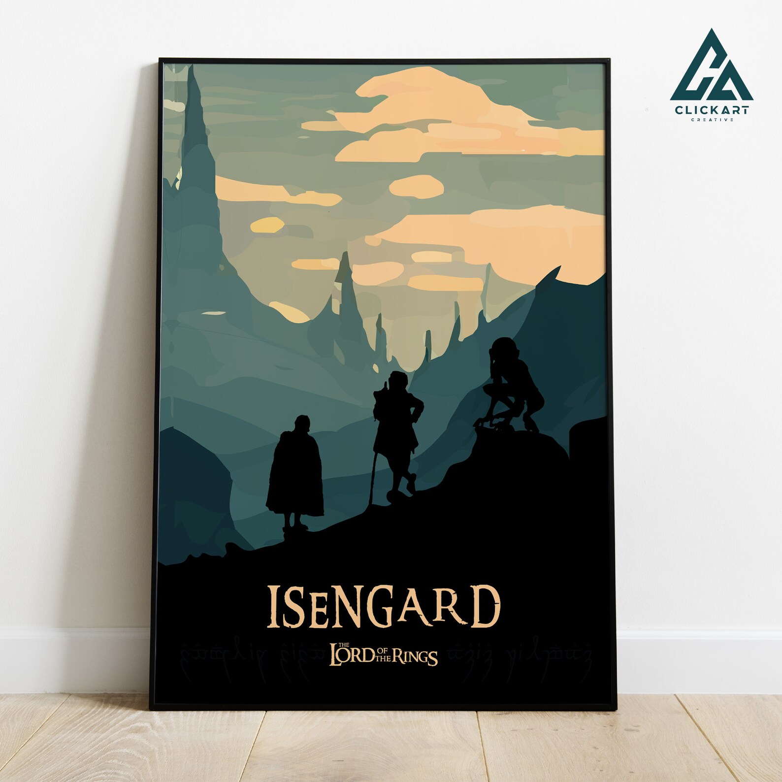 Vintage LOTR Travel Poster Set, Lord of the Rings Wall Art (instant ...