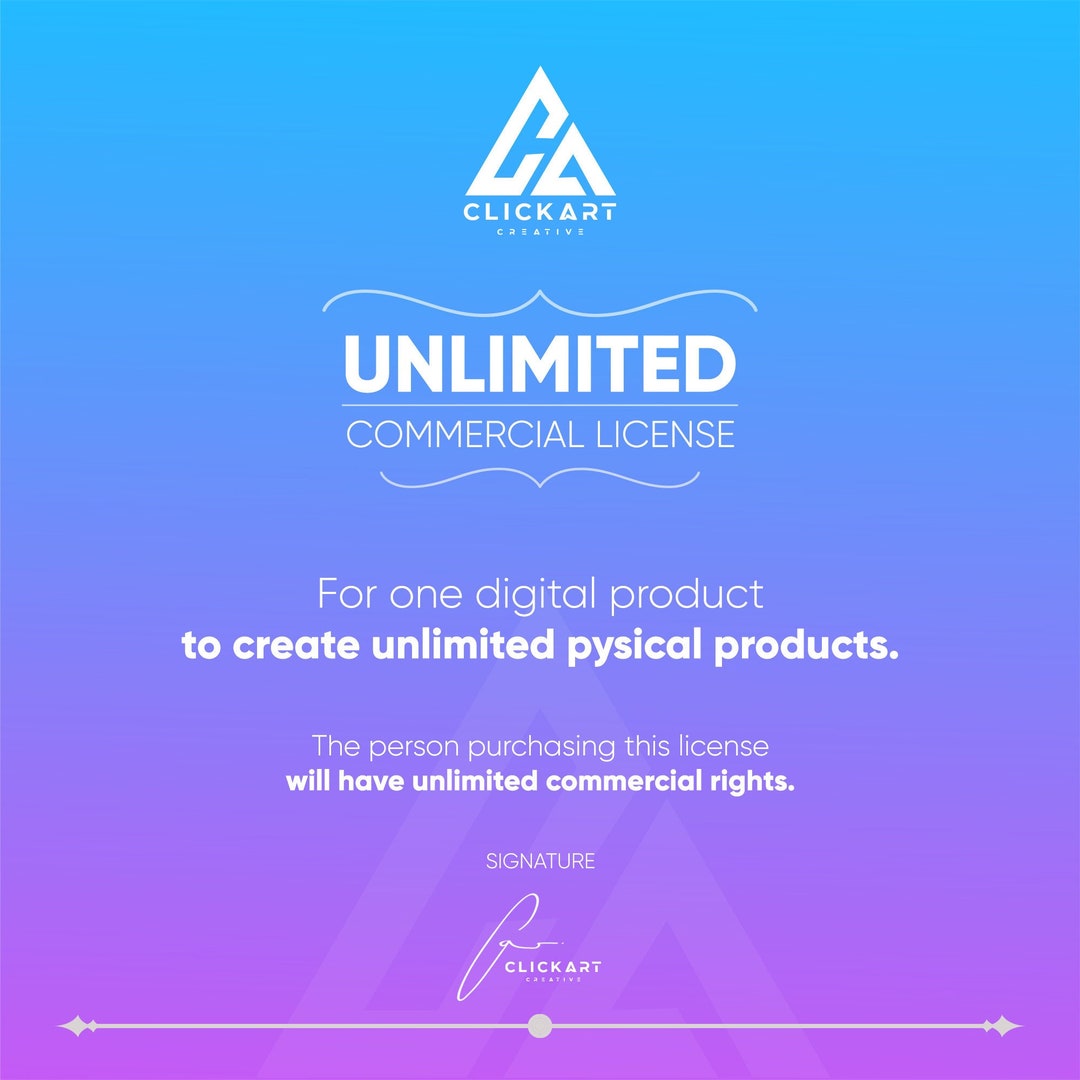 UNLIMITED COMMERCIAL LICENSE for 1 Product - Etsy