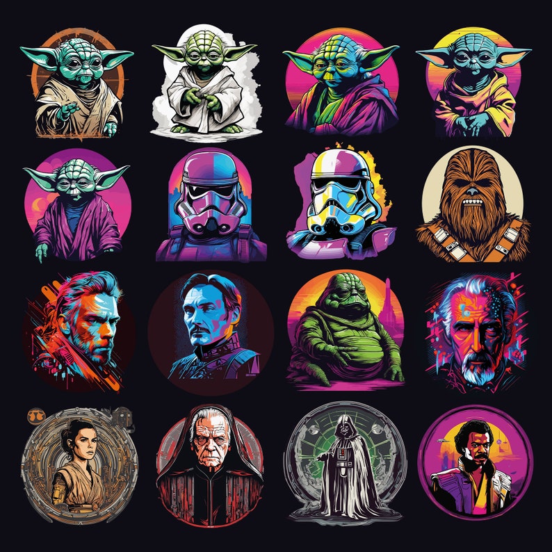 Star Wars Svg Bundle, Star Wars Characters Svg, Darth Vader Svg, Star ...