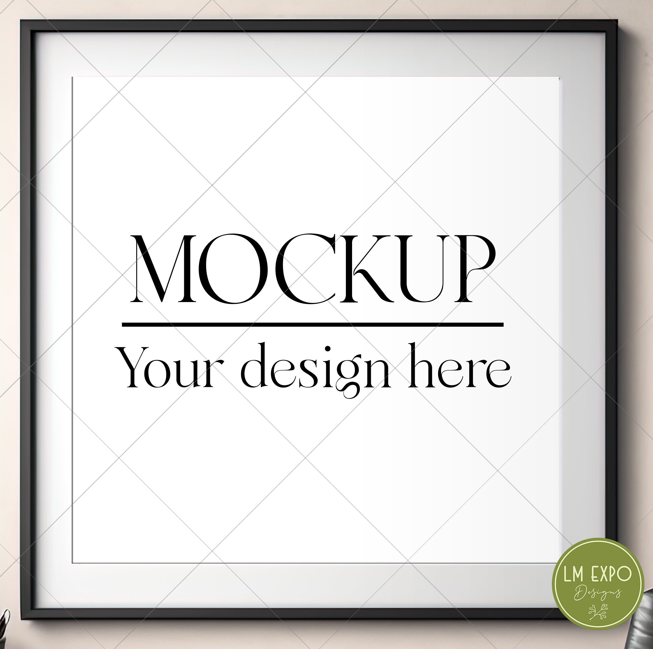 Square 1:1 Frame Display Realistic Frame Mockup Office - Etsy UK