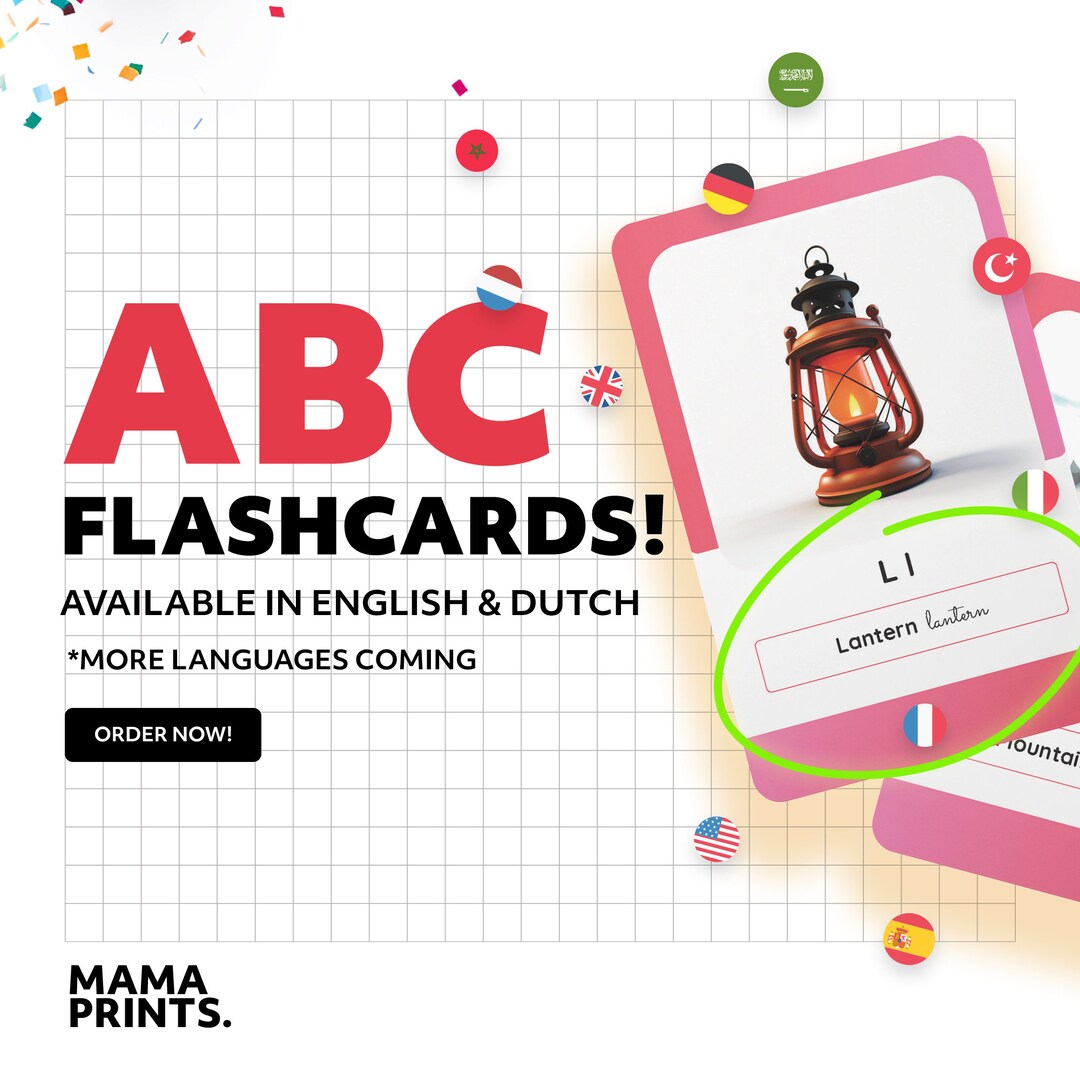 English ABC Flashcards - Start Your Learning Adventure! - Etsy