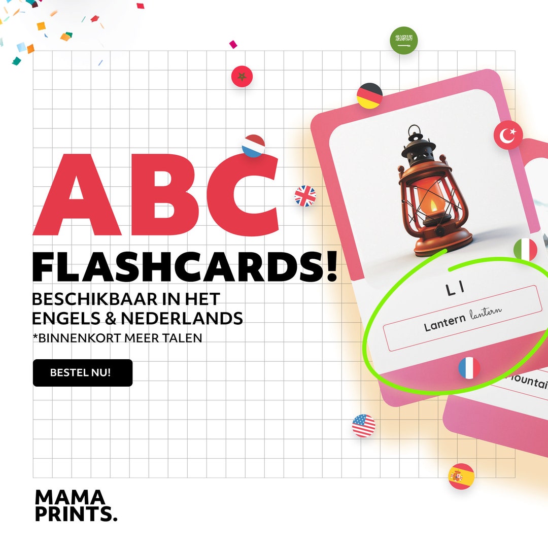 Dutch ABC Flashcards Start Your Learning Adventure Now - Etsy