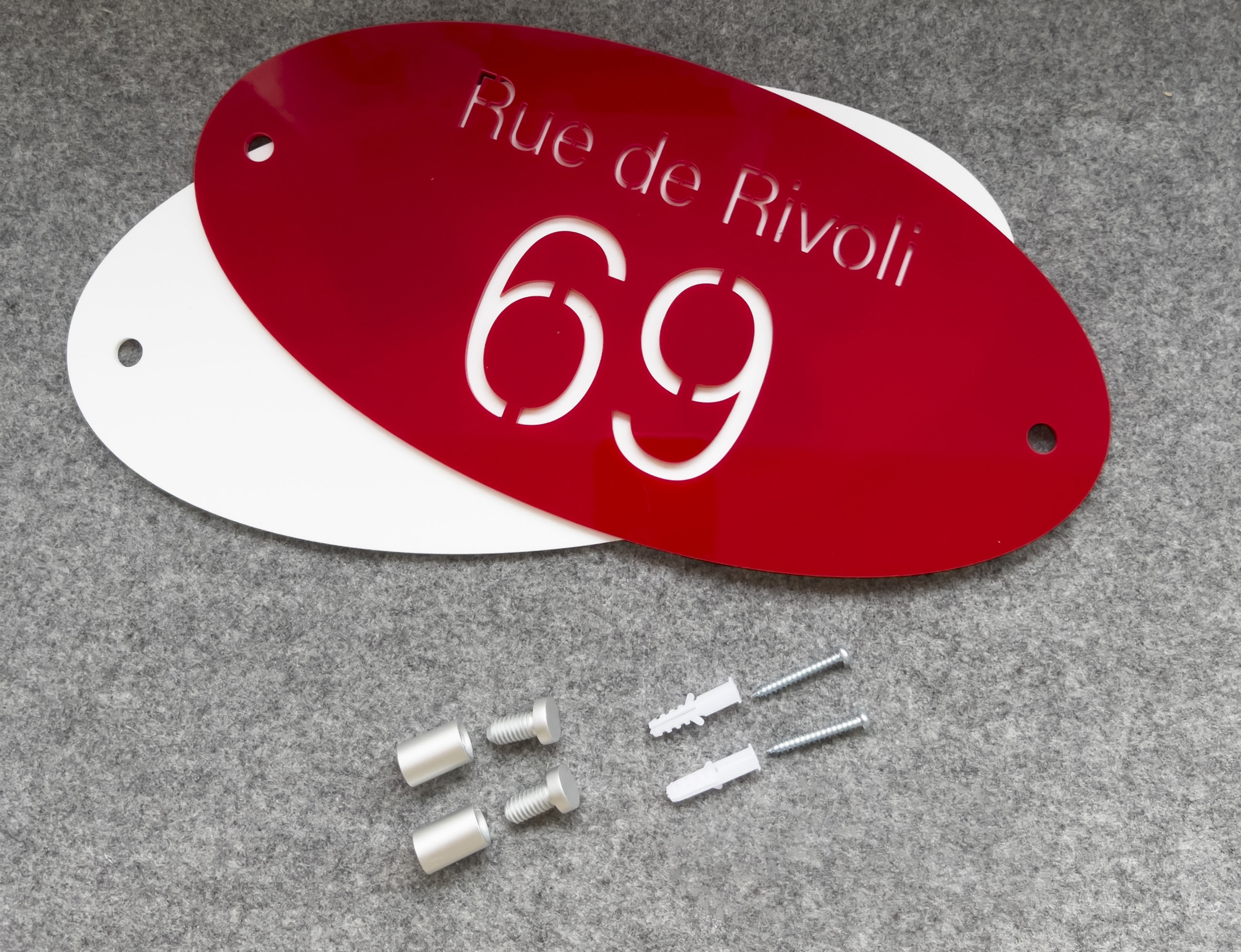 Oval House Number Plate Personalized House Number Plate Home - Etsy