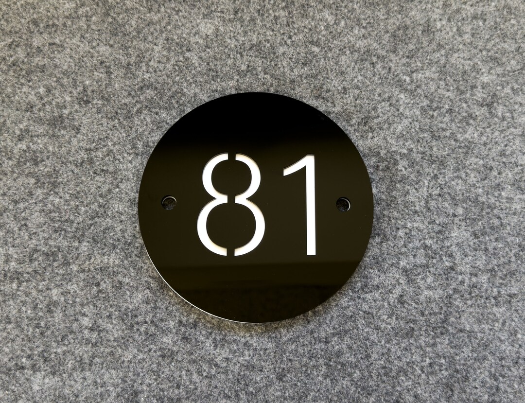 Circular Plate House Number, Personalized Plate House Number, License ...