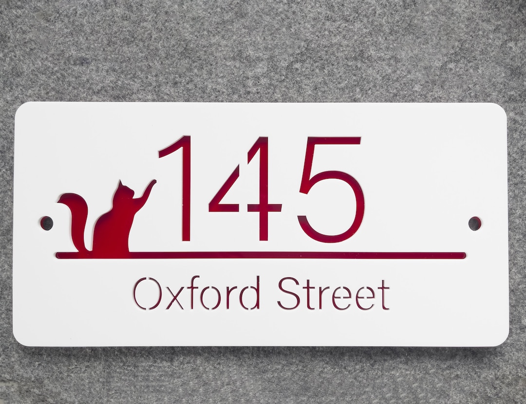 Rectangular House Number Plate Personalized House Number - Etsy