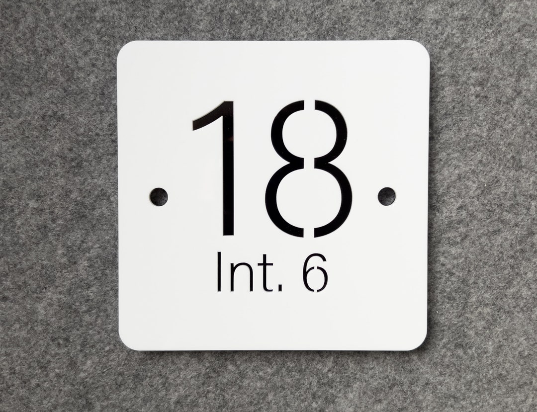 Square Plate House Number, Personalized Plate House Number, Plate for ...