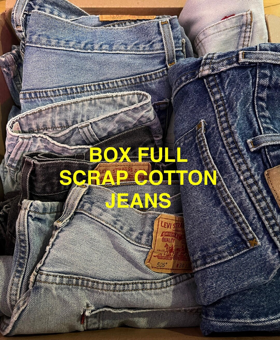 Distressed Denim Jeans for Scrap: Upcycled Cotton, DIY Quilting - Etsy