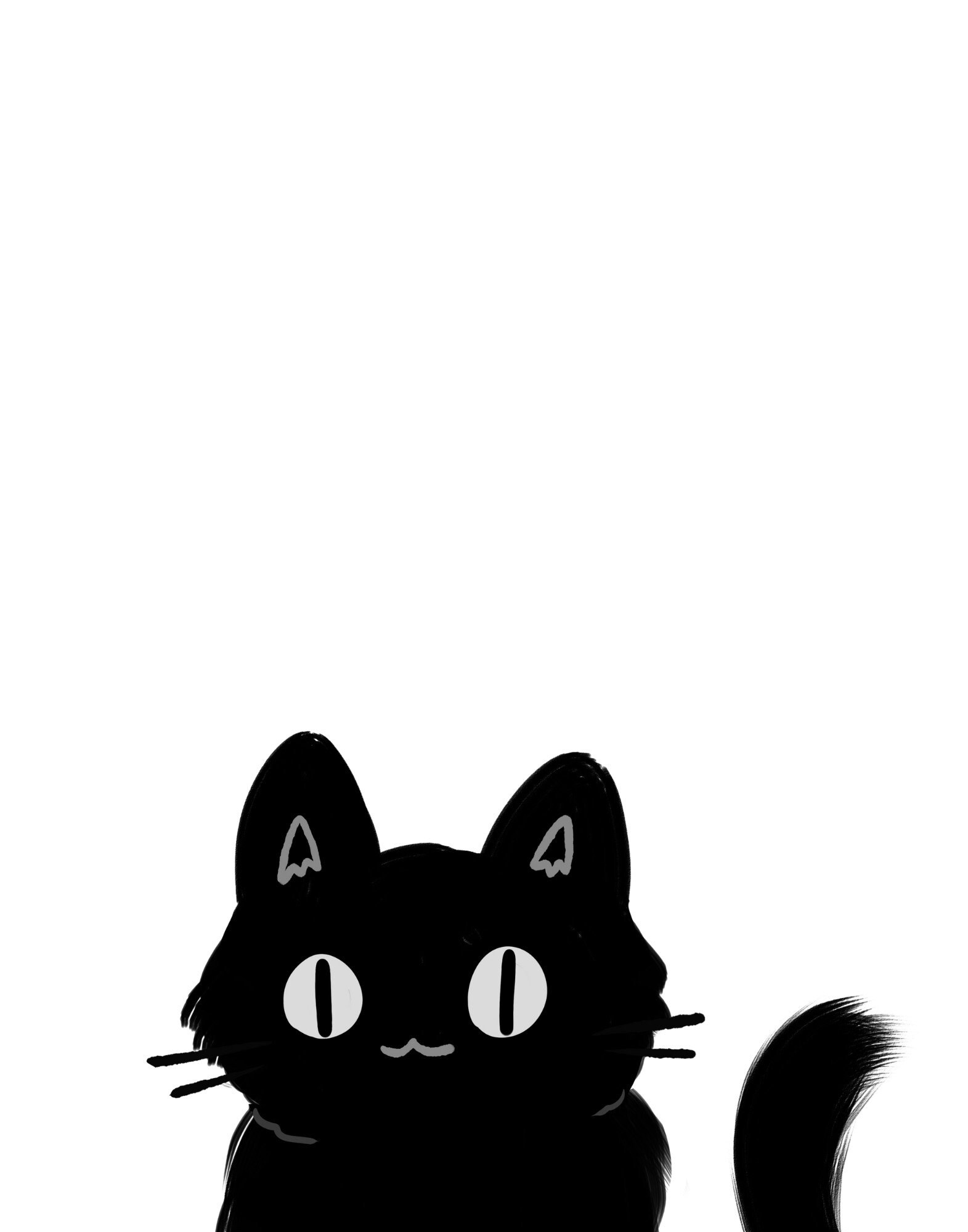 Black Cat Print Wall Art Art Print Cat Print Wall Decor Wall Art Cat