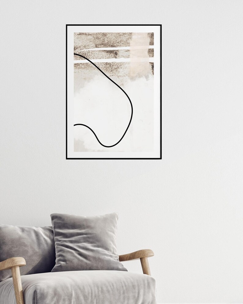 Minimalist Modern Line Abstract Art, Printable Gallery Set of 3 Prints ...