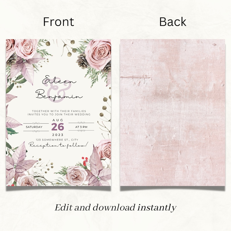 Wedding Invitation Editable Template Personalize With Your - Etsy