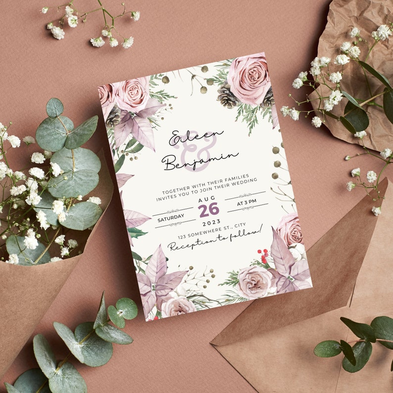 Wedding Invitation Editable Template Personalize With Your - Etsy