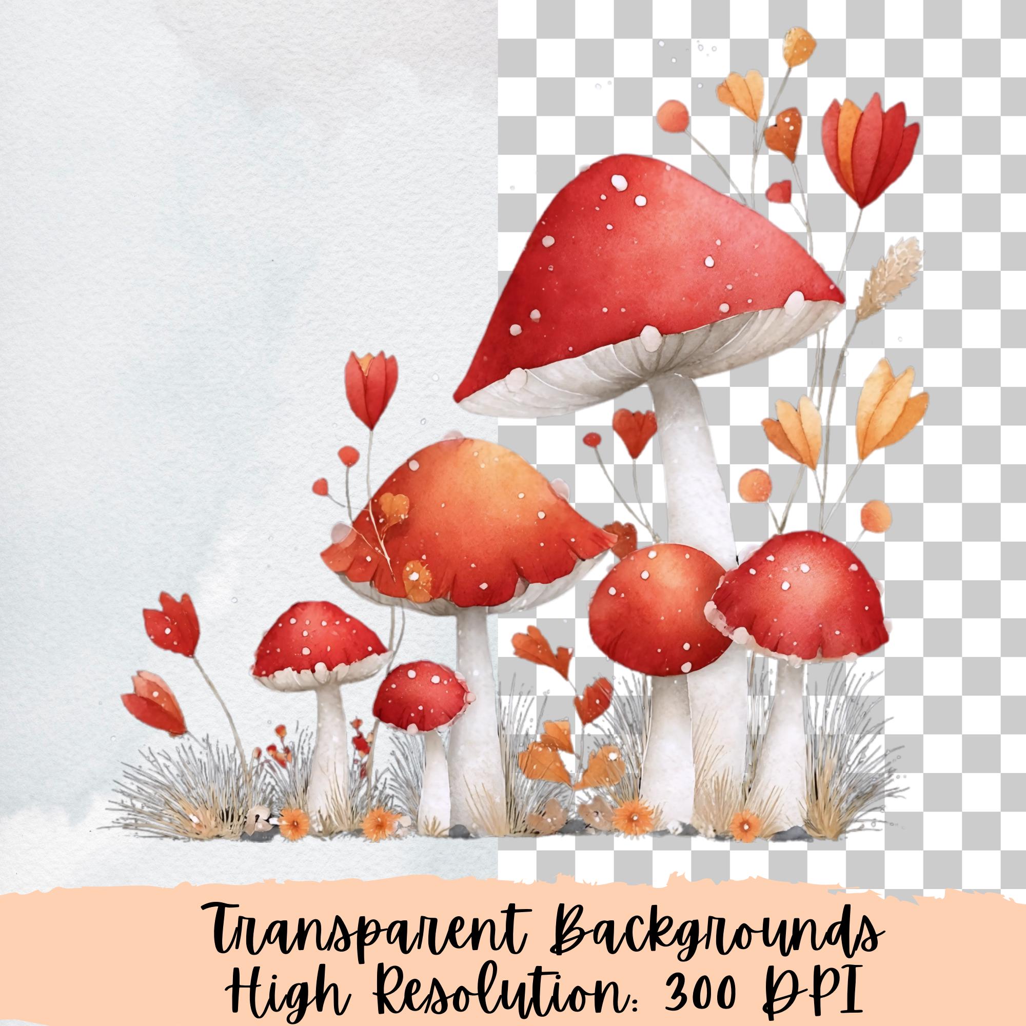 Fantasy Mushroom Borders | Enchanted Forest Border Clipart | Whimsical ...