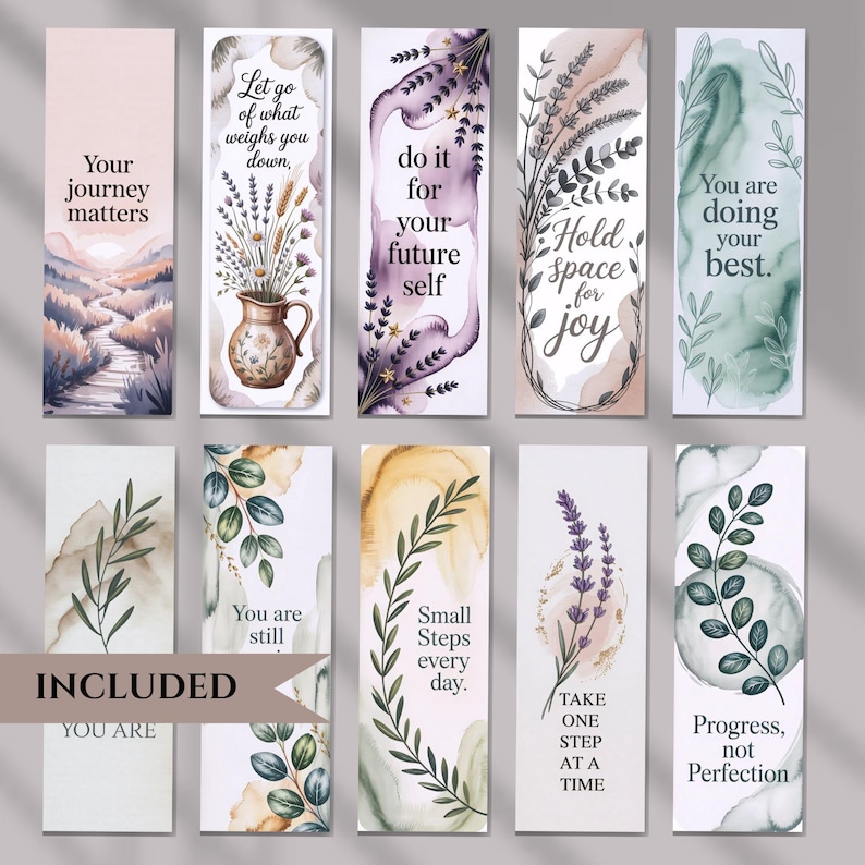 Motivational Bookmarks Printable, 30 Inspirational Quotes Bookmarks ...
