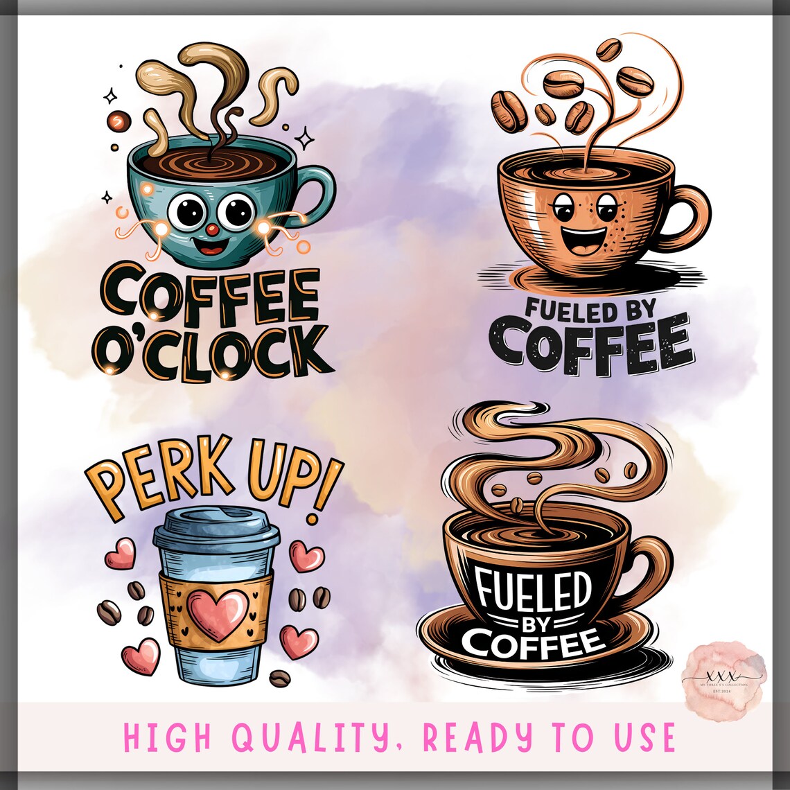 12 Caffeinated Designs for Coffee Lovers for Crafts, Sublimation, and ...
