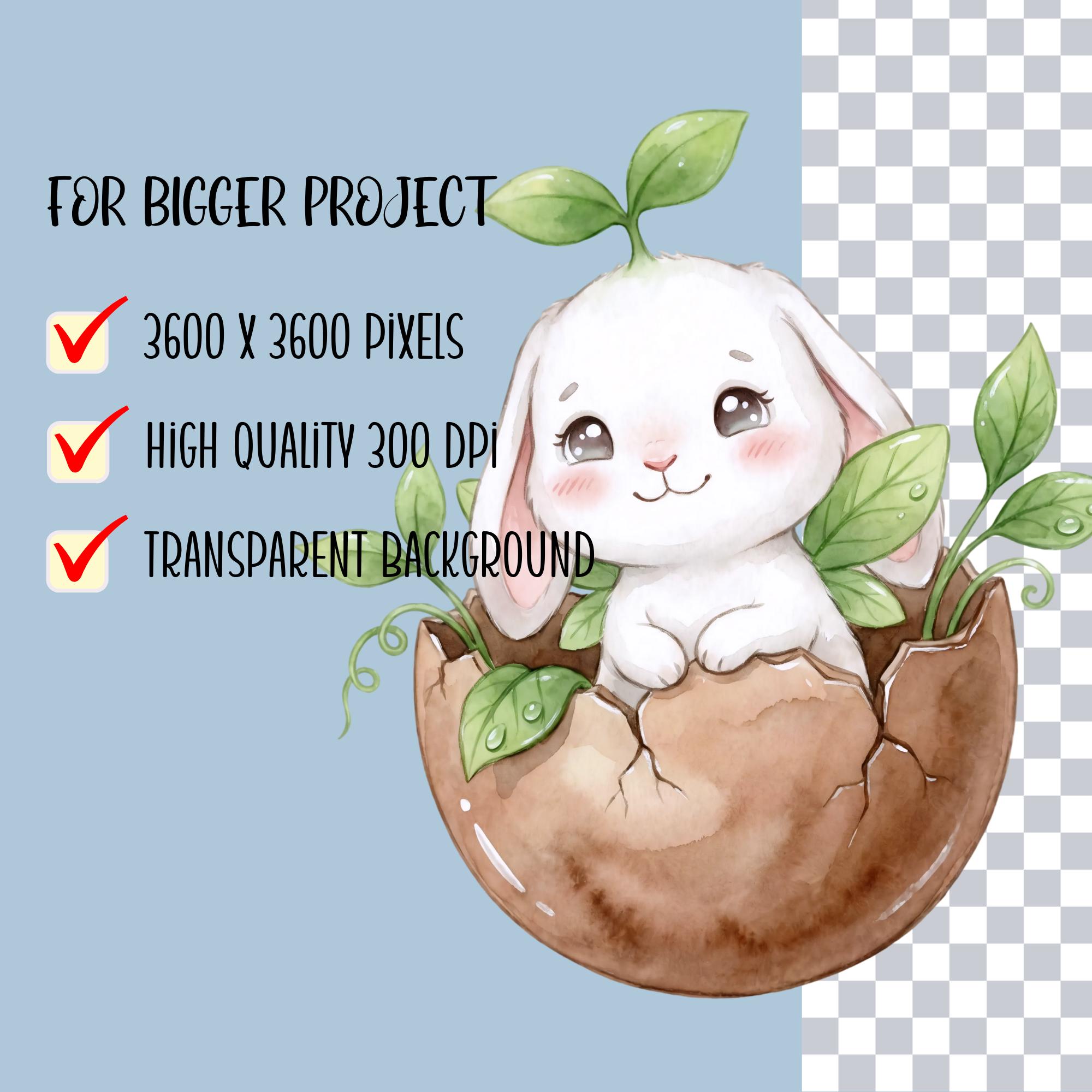 Bunny Clipart PNG, Fairy Clipart, Rabbit Sprout Fairy, Garden Fairy ...