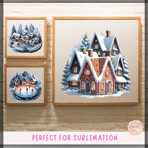 Enchanting Christmas Village Clipart Bundle Cozy Winter Wonderland ...
