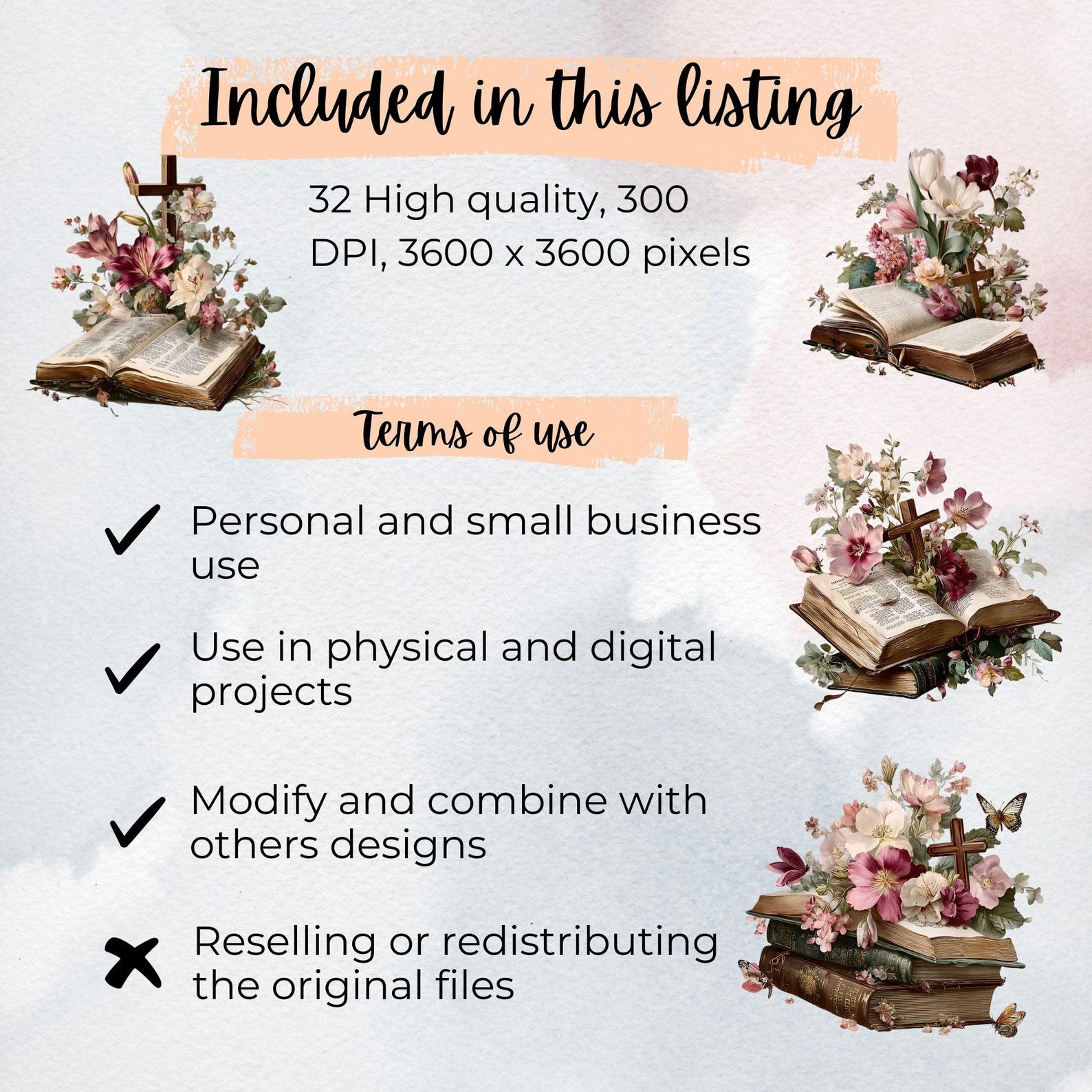 Bible Clipart PNG, Christian PNG, Faith PNG, Religious Clipart, Cross ...