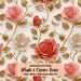 Blush & Cream Roses | Wedding Seamless Pattern | Romantic Digital Paper ...