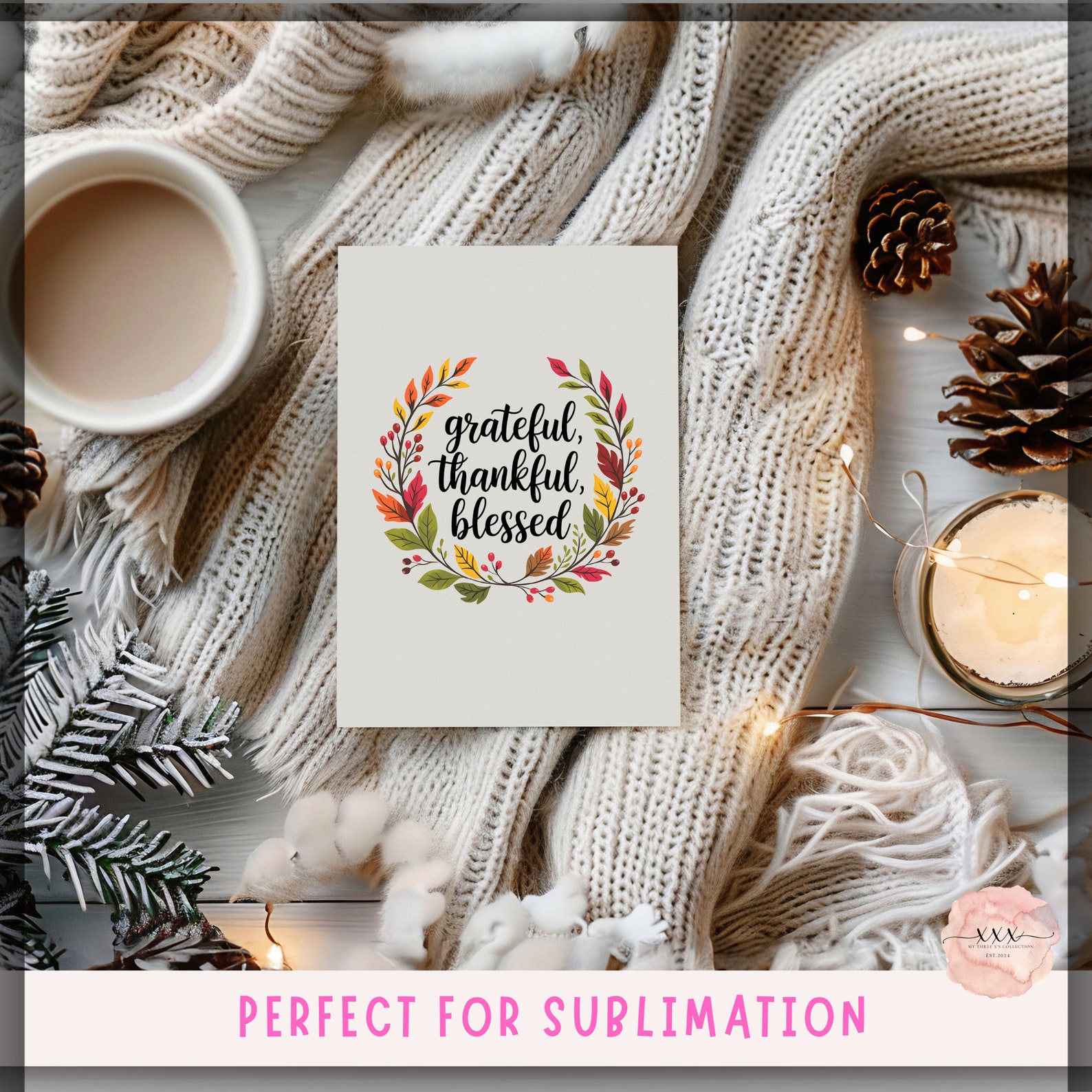 Thanksgiving Clipart Bundle | Gratitude & Blessings Digital Sticker ...