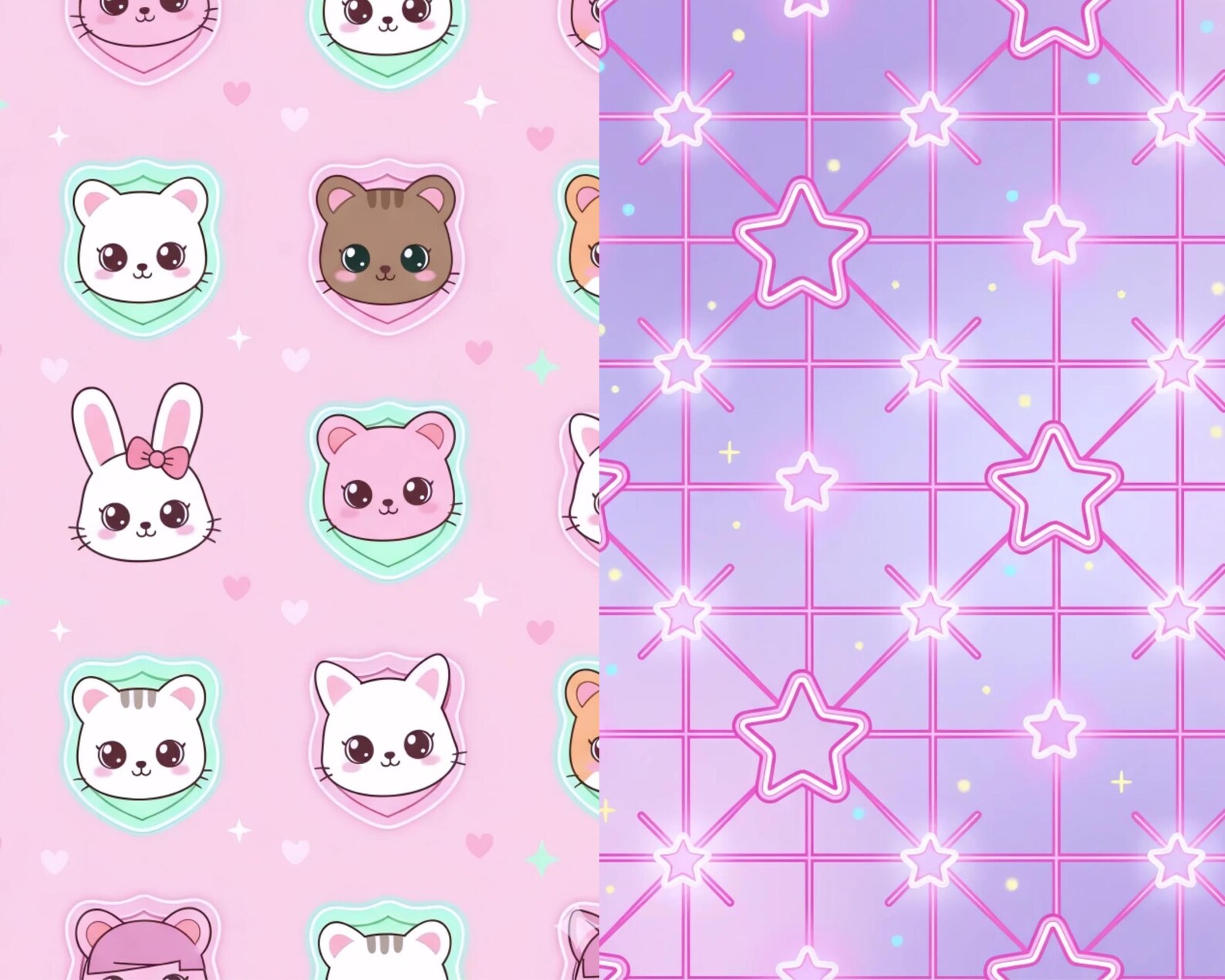Kpop Demon Hunter Digital Pattern, Kawaii Seamless Pattern, Anime ...