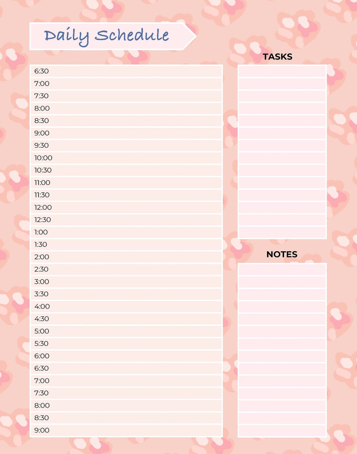 Printable Daily Planner Pages - Etsy
