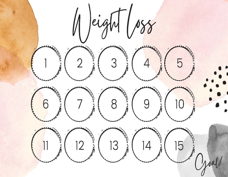 15lb Weight Loss Tracker - Etsy