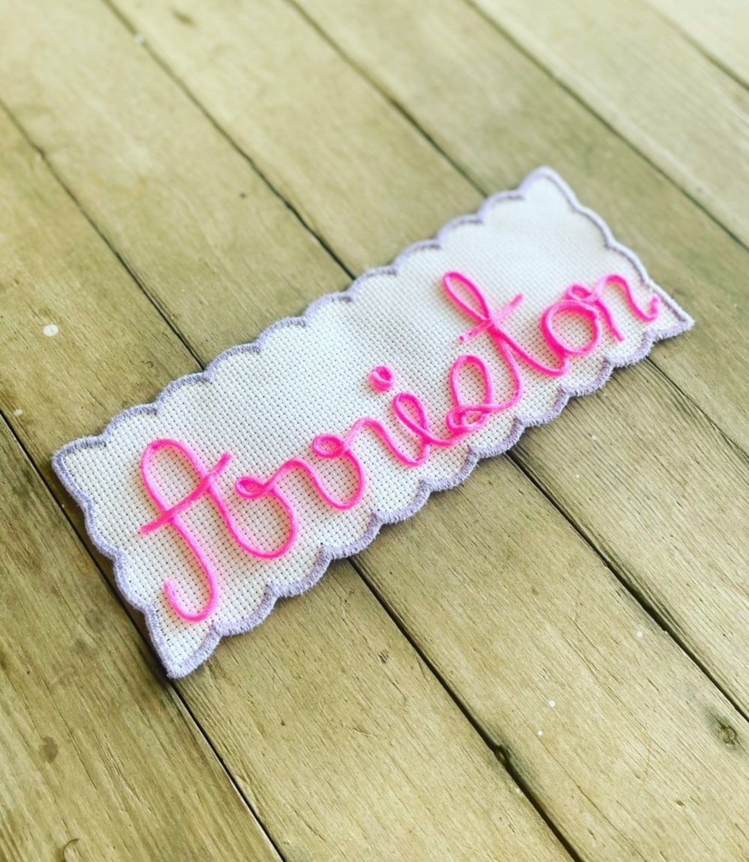 CUSTOM Scalloped Edge Bookmark- Hand Sewn - Etsy