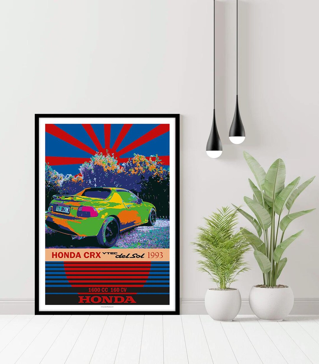 Honda CRX Vtec Del Sol 1993 - Classic Car Vintage Classic Car Sports - Etsy