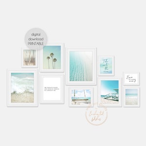 Ocean Wall Art Prints Printable Set of 10, Coastal Decor, Ocean Photo ...