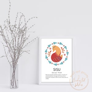 Sisu Definition Print PRINTABLE Nordic Wall Art Scandinavian - Etsy