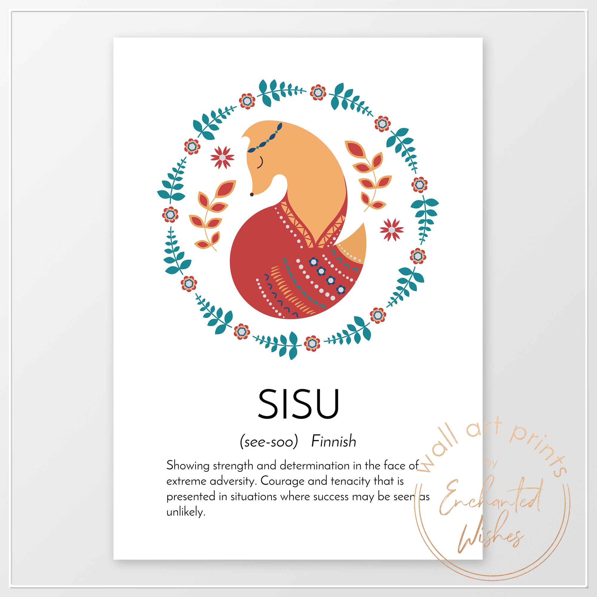 Sisu Definition Print PRINTABLE Nordic Wall Art Scandinavian - Etsy