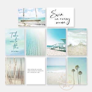 Ocean Wall Art Prints Printable Set of 10, Coastal Decor, Ocean Photo ...