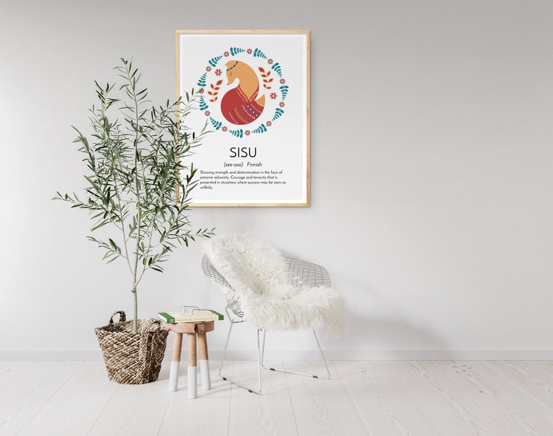 Sisu Definition Print PRINTABLE Nordic Wall Art Scandinavian - Etsy