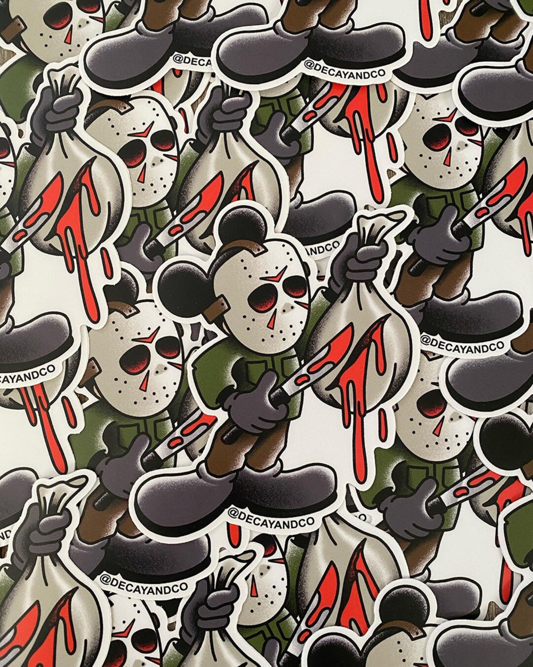 Mickey Voorhees Mickey Mouse Vinyl Sticker Art Print Horror Jason ...