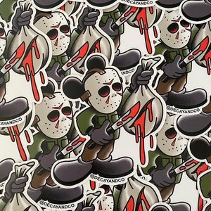 Mickey Voorhees Mickey Mouse Vinyl Sticker Art Print Horror Jason ...