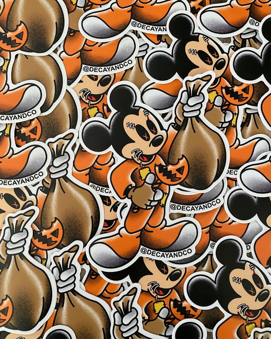 Sam Mickey Mouse Vinyl Sticker Art Print Horror Trick R Treat Horror ...