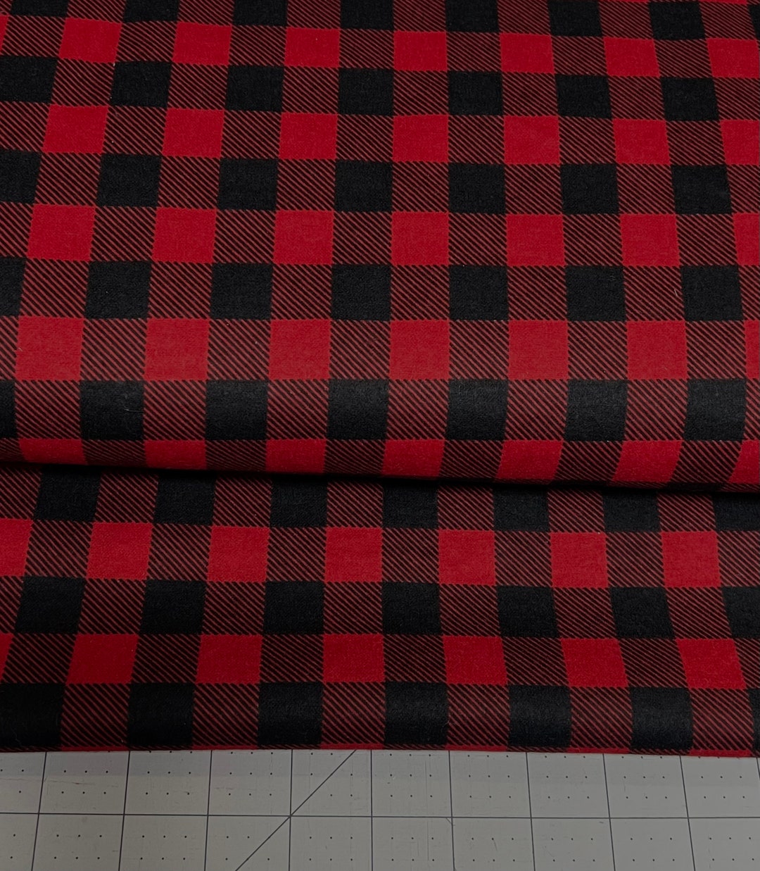 2.5 YRD Piece 100% Cotton Flannel - Snuggle Soft Plaid Flannel, Buffalo ...