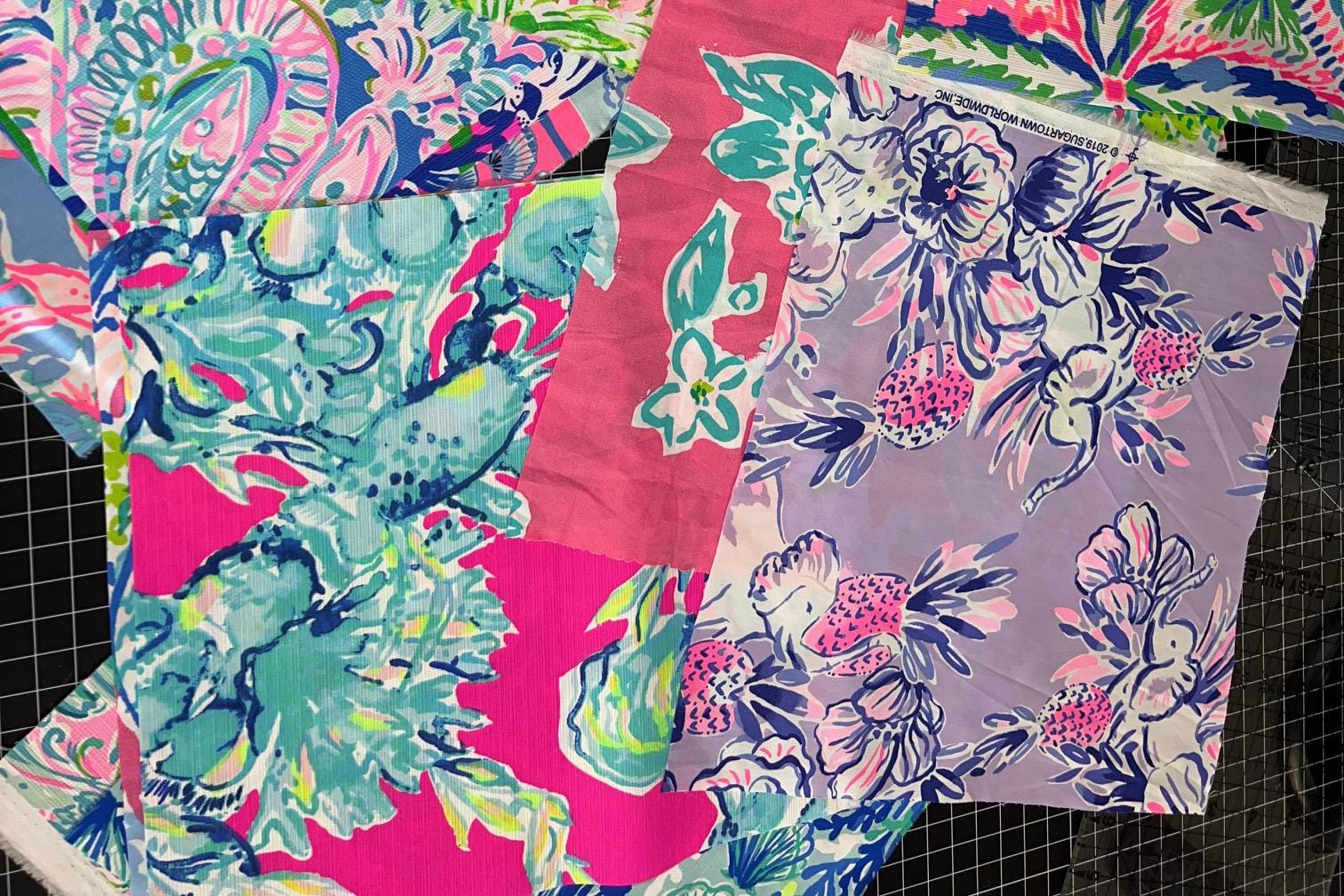 Choose Your Colors! 9-piece Set of 6"x6" Fabric - Mermaid, Pink Orchids ...