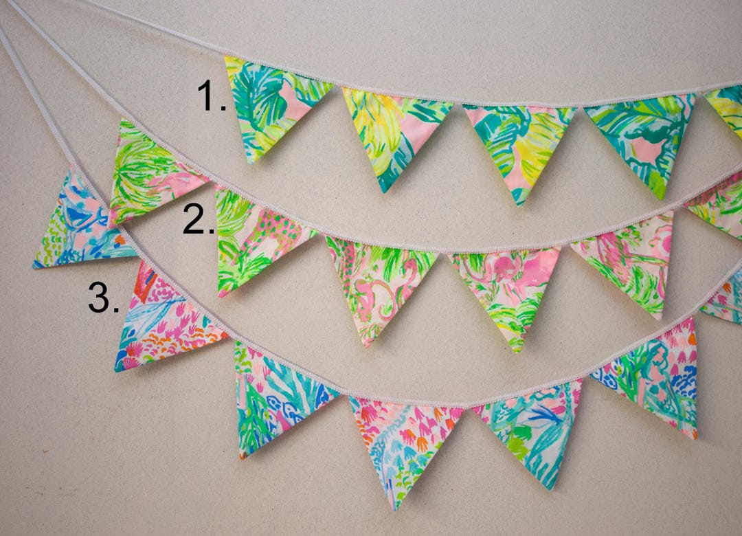 Fabric Flag Garland, Flag Banner, Bunting Kids Room, Dorm Room ...
