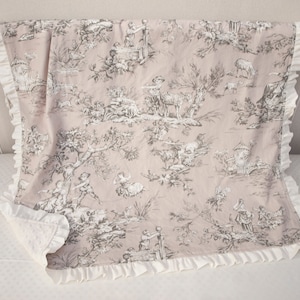 French Toile Baby Bedding - Baby Blanket, Changing Pad Cover Pillow ...