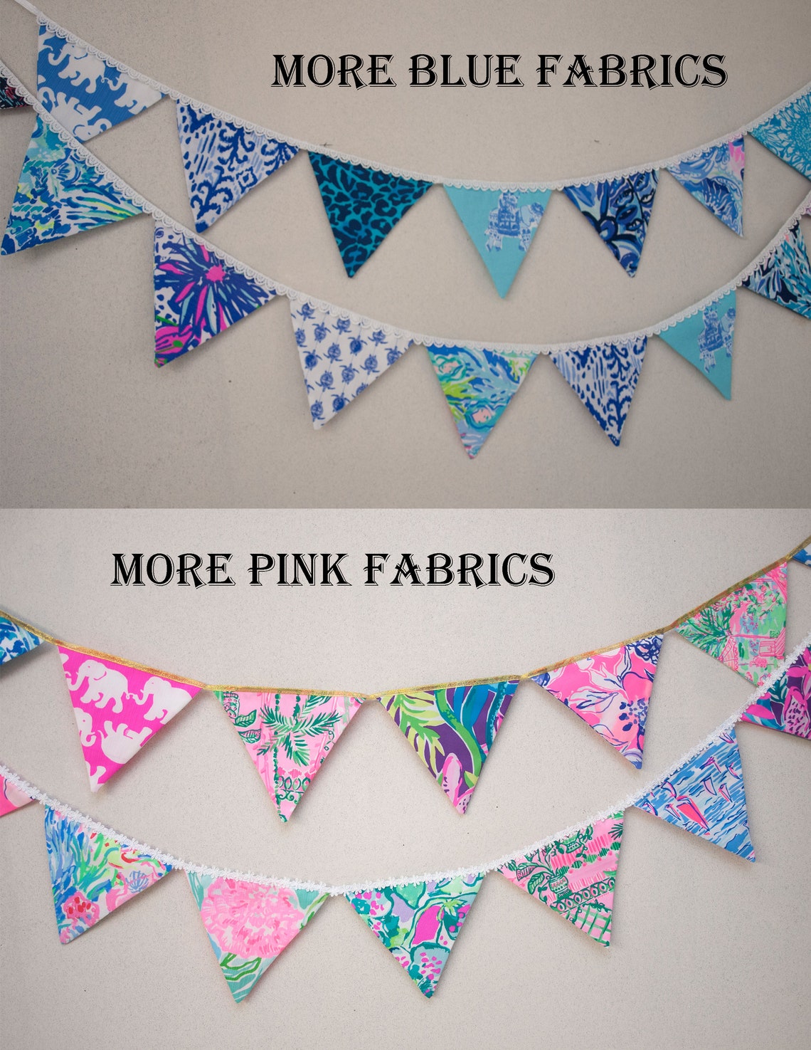 Fabric Flag Garland, Flag Banner, Bunting Kids Room, Dorm Room ...