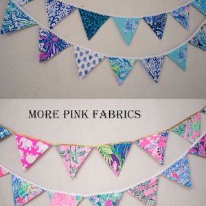 Fabric Flag Garland, Flag Banner, Bunting Kids Room, Dorm Room ...