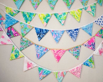 Fabric Flag Garland, Flag Banner, Kids Room, Dorm Room, Classroom Wall ...