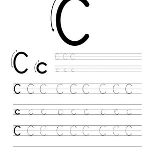 Alphabet Tracing Letters, 26 Pages A-Z Upper and Lower Case Letters - Etsy