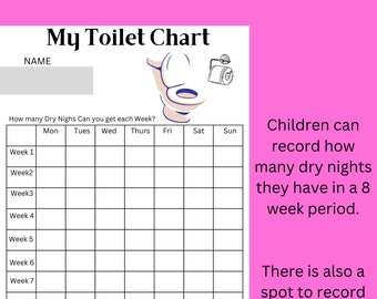 Toilet Training Chart - Etsy