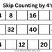 Skip Counting by 4's - Etsy