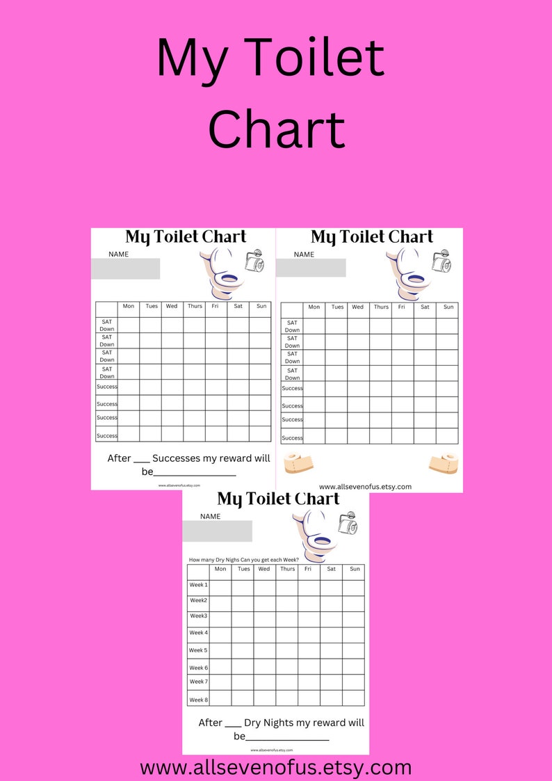 Toilet Training Chart - Etsy