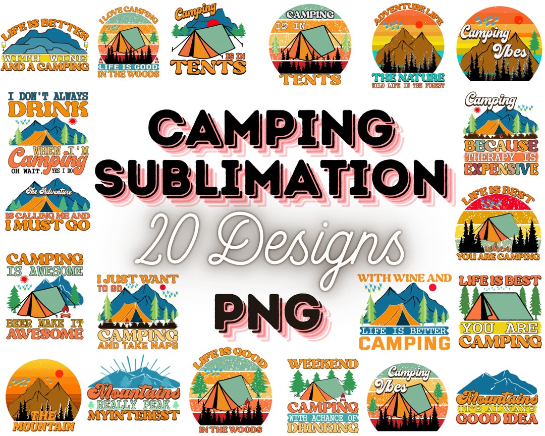 Camping Sublimation Designs Bundle: Campfire PNG (digital Download) - Etsy