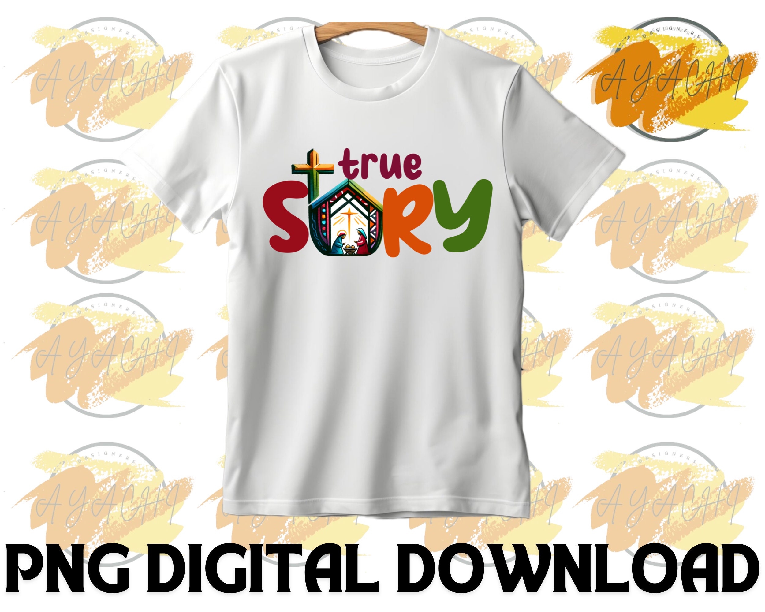 True Story PNG: Christian Nativity Sublimation Design (digital Download ...