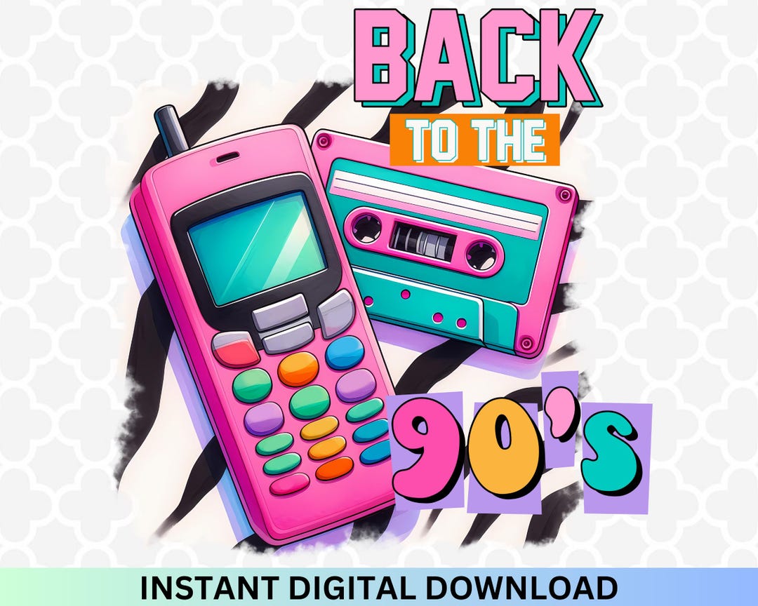 Back to the 90s PNG - I'm From the 90's Png, Retro 90s Png, Retro 90’s ...